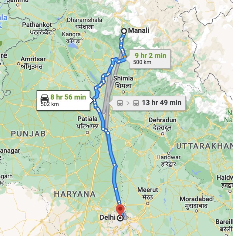 Hyderabad to Manali Road Trip by car | Route Map Plan, Itinerary ...